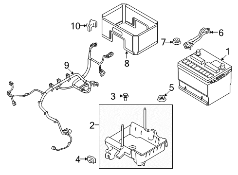 25460-3E700 - Genuine Hyundai PIPE & O-RING ASSEMBLY-WATER INLET