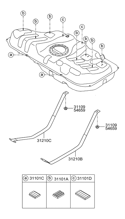 28600-C2560 - Genuine Hyundai MUFFLER COMPLETE-CENTER