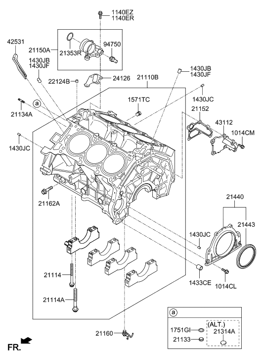 21130-3C151 Genuine Hyundai Case Assembly-Oil Seal