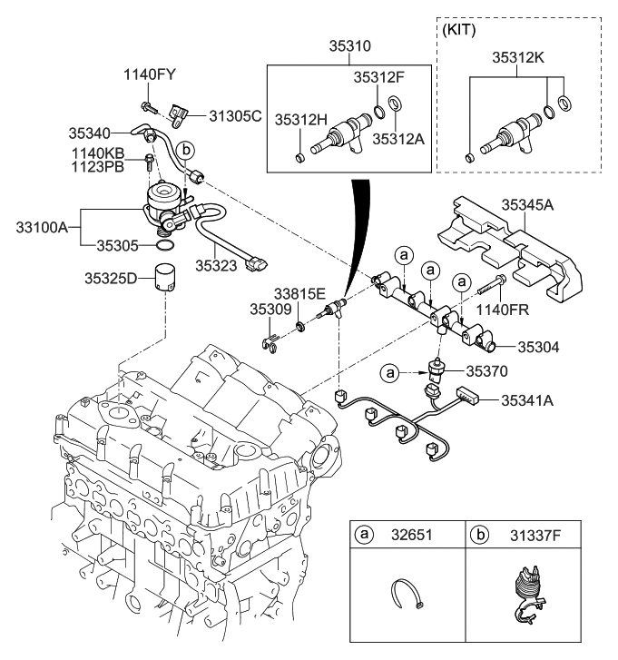 35321-2G000 Genuine Hyundai Clamp-Fuel Tube
