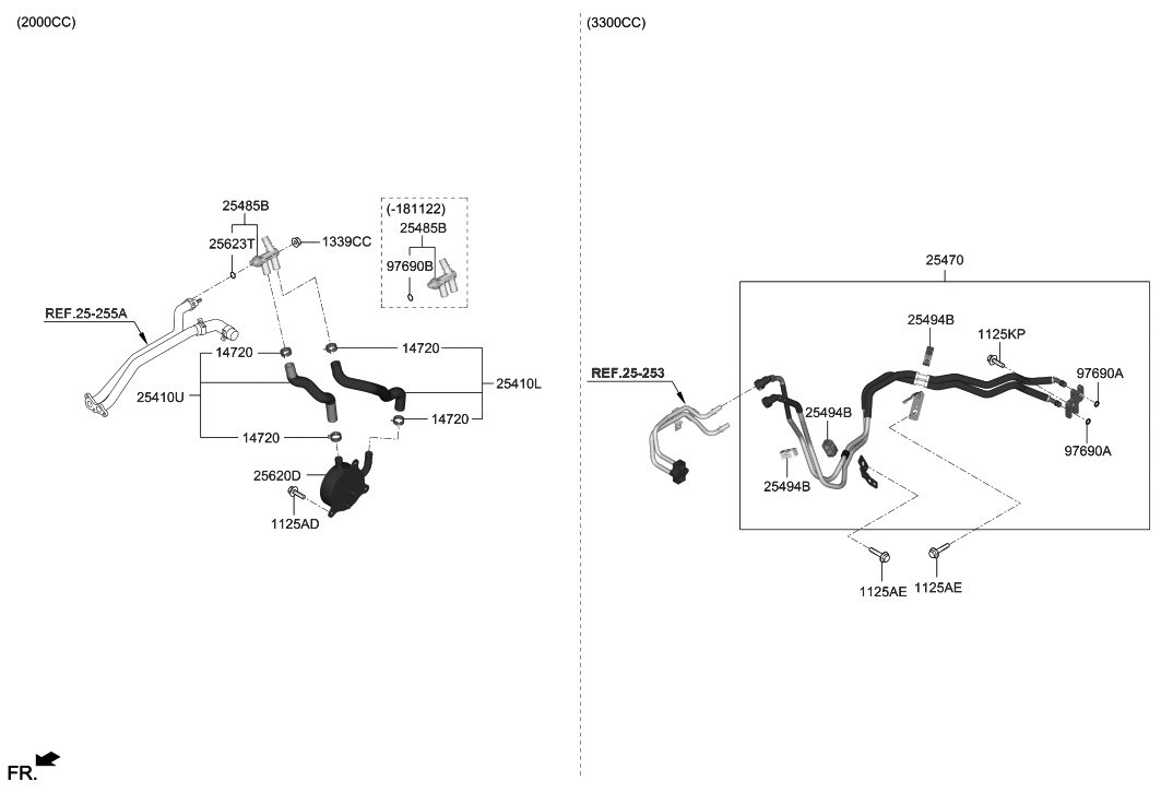25414-J5400 Genuine Hyundai Hose Assembly-Radiator,Upper