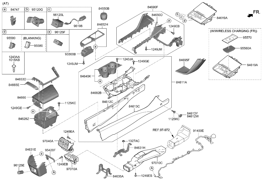 93300-G9040 Genuine Hyundai Complete-Console Floor Switch