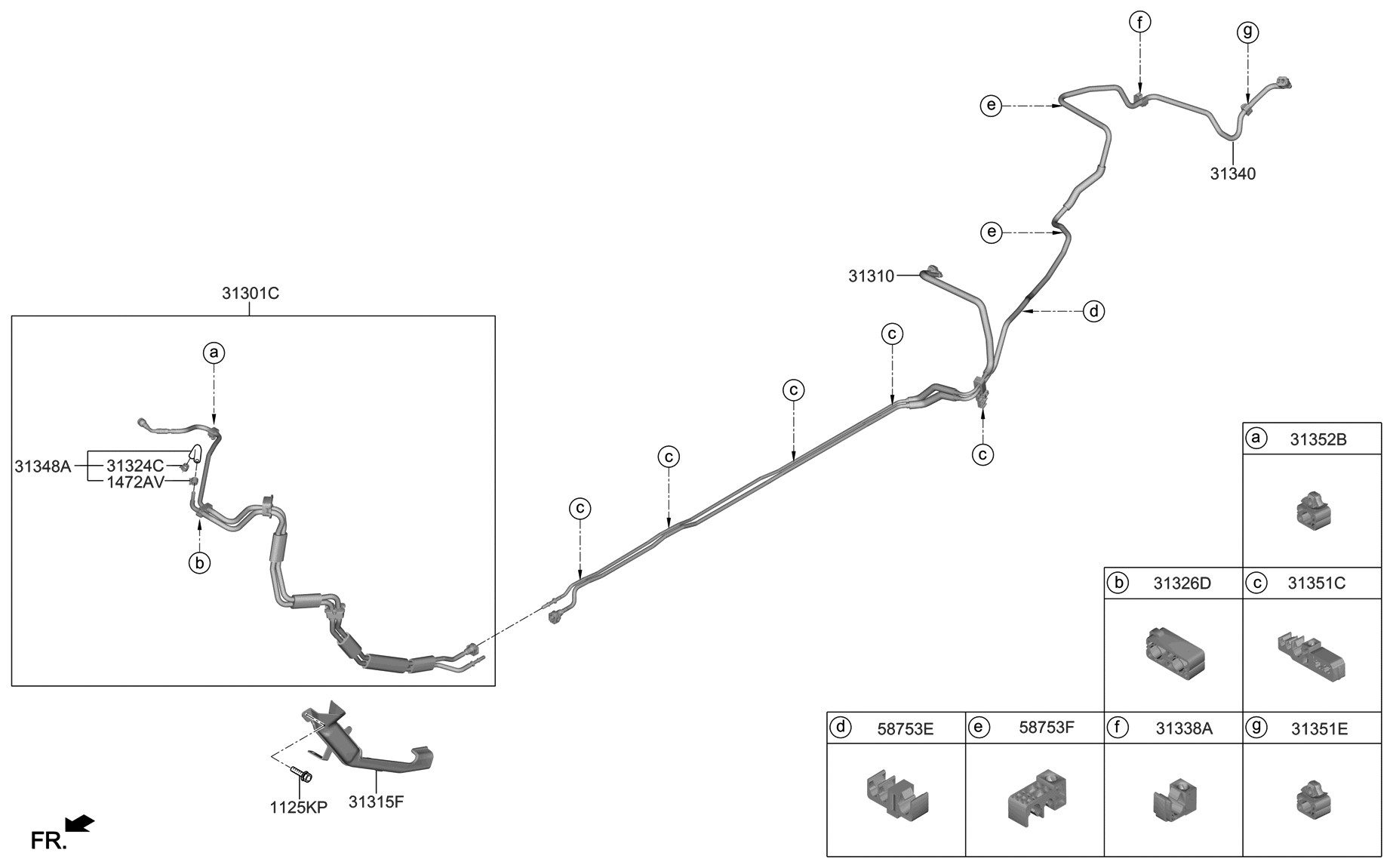 31310-G9000 Genuine Hyundai Tube-Fuel Feed