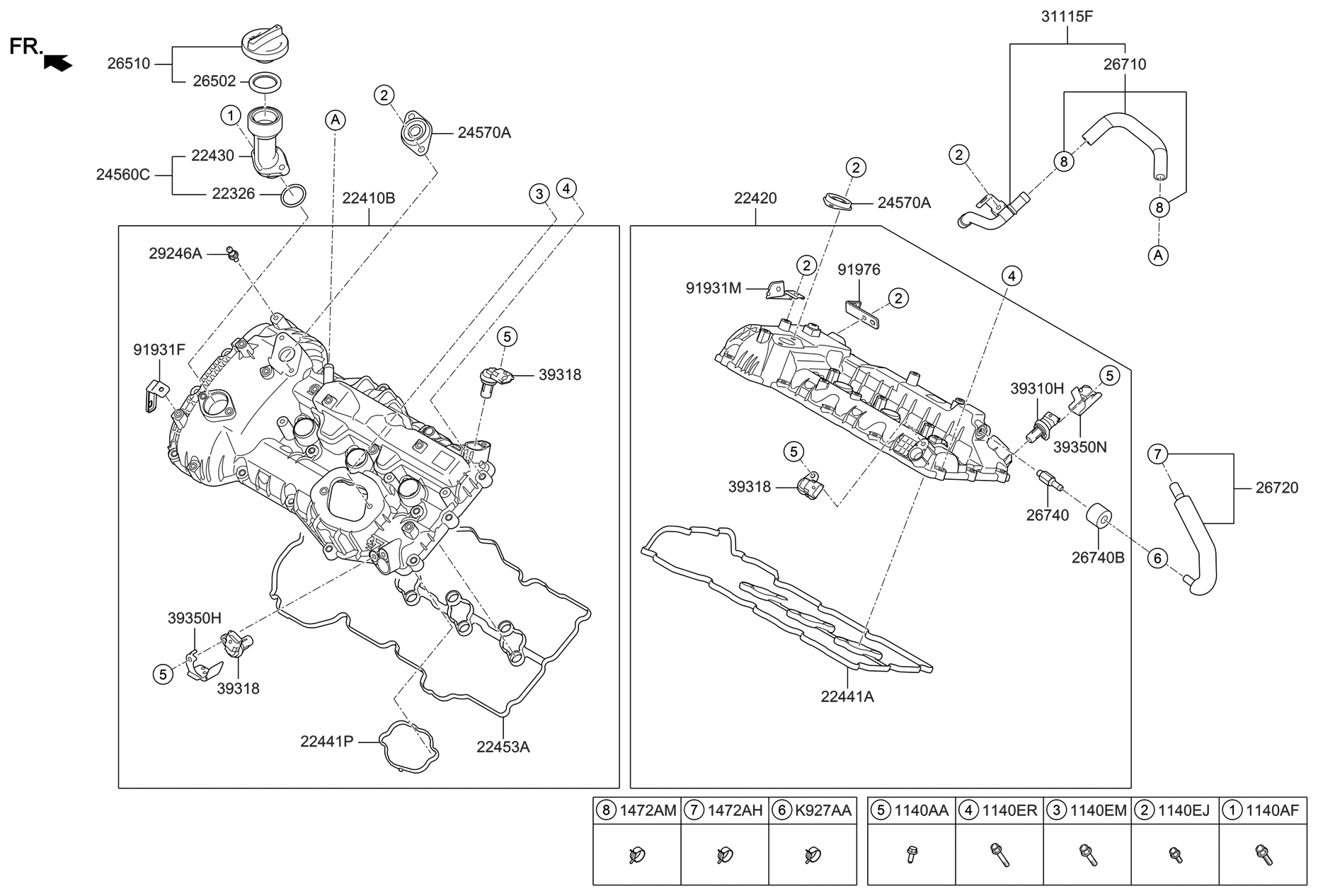 26740-3C400 Genuine Hyundai Valve-PCV