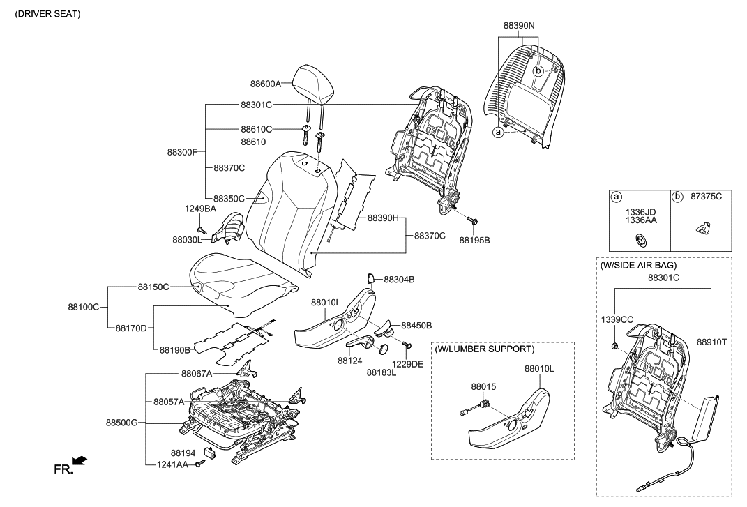 88910-2V500 Genuine Hyundai Sab Module Assembly-Front,LH