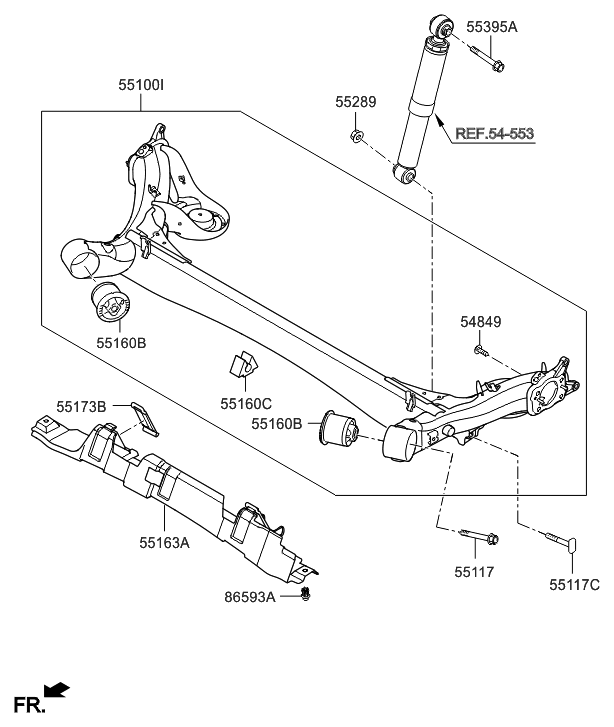 2016 Hyundai Veloster Rear Suspension Control Arm