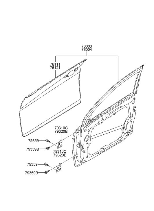 2013 Hyundai Sonata Front Door Panel - Hyundai Parts Deal