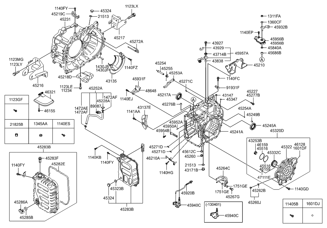 45280-3B601 - Genuine Hyundai COVER-VALVE BODY