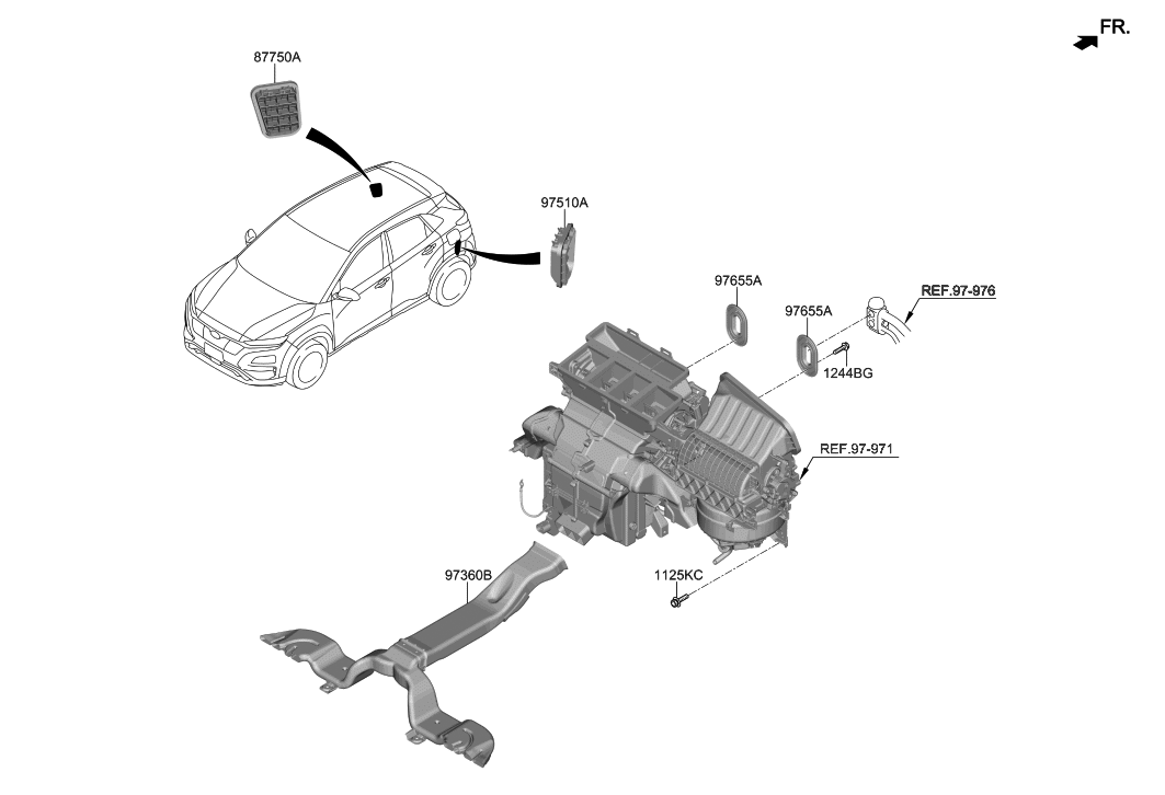 2019 Hyundai Kona Electric Heater System-Duct & Hose