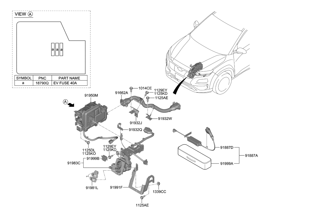 91931-K4050 Genuine Hyundai BRKT-Wiring MTG