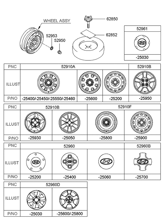 52910-25950 Genuine Hyundai Aluminium Wheel Assembly