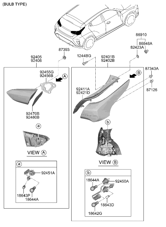 18642-27007-L - Genuine Hyundai BULB