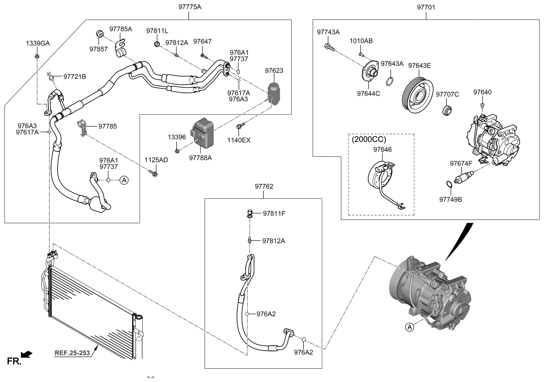 97775-J3490 Genuine Hyundai Tube Assembly-Suction & Liquid