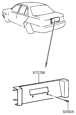 87370-33000 Genuine Hyundai MOULDING Assembly-Back Panel