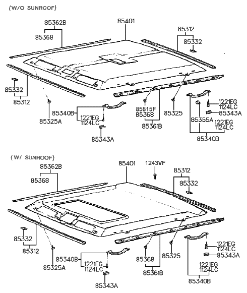 85332-36000 Genuine Hyundai Clip-Headlining Mounting