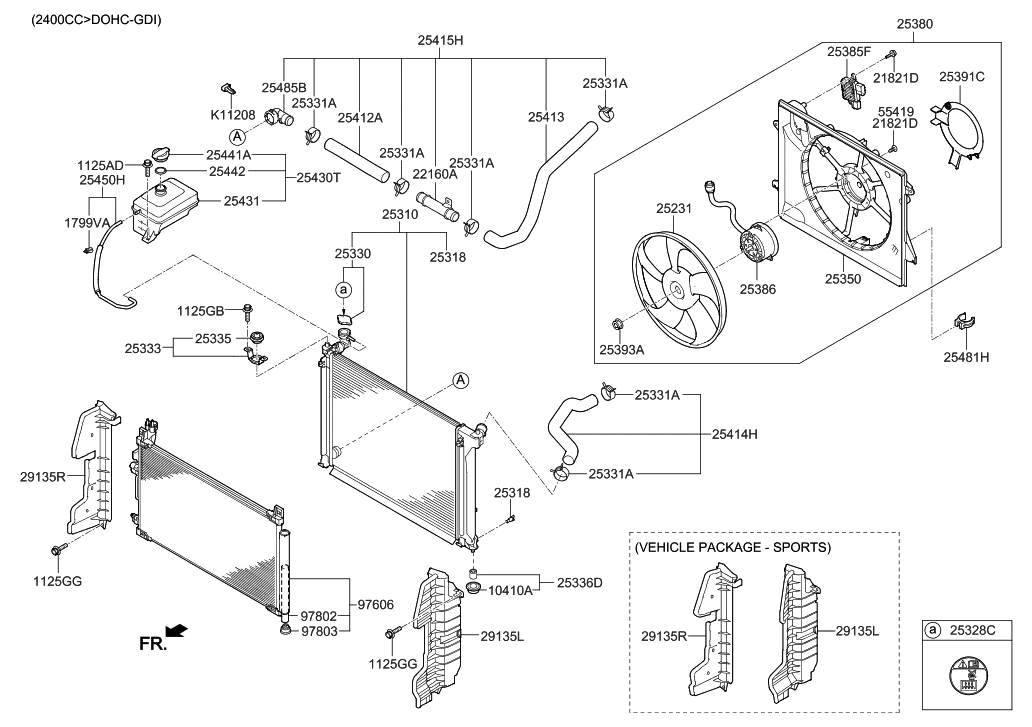 25413-C2100 - Genuine Hyundai HOSE-RADIATOR OUTLET