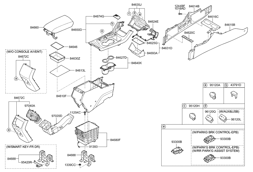 84624-C2100 Genuine Hyundai Extension Wiring-Console Front