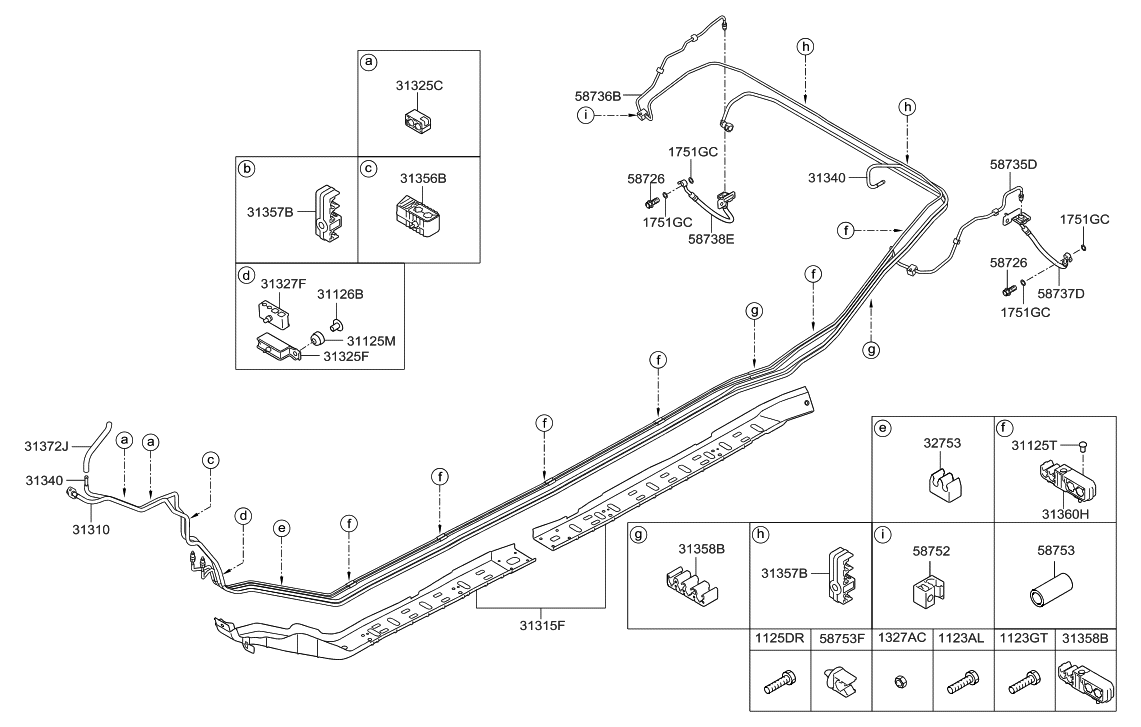 31310-3V500 Genuine Hyundai Tube-Fuel Feed