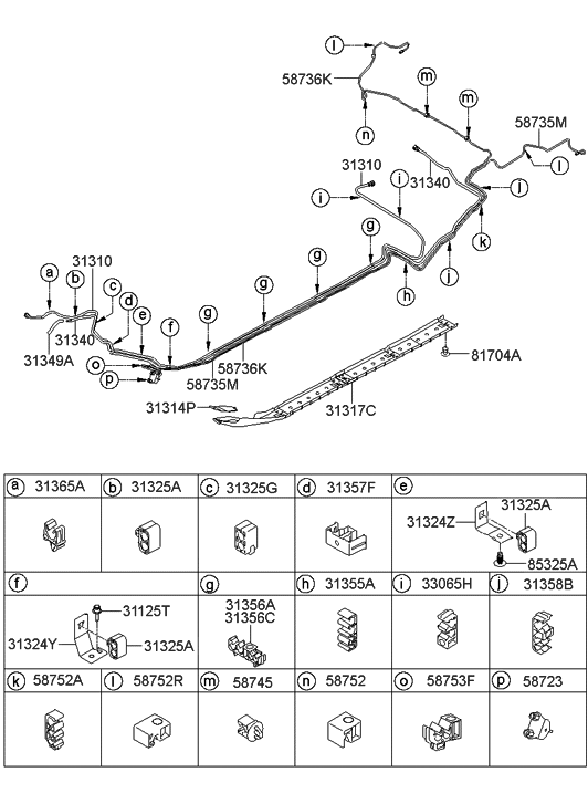 31310-3Y100 Genuine Hyundai Tube-Fuel Feed