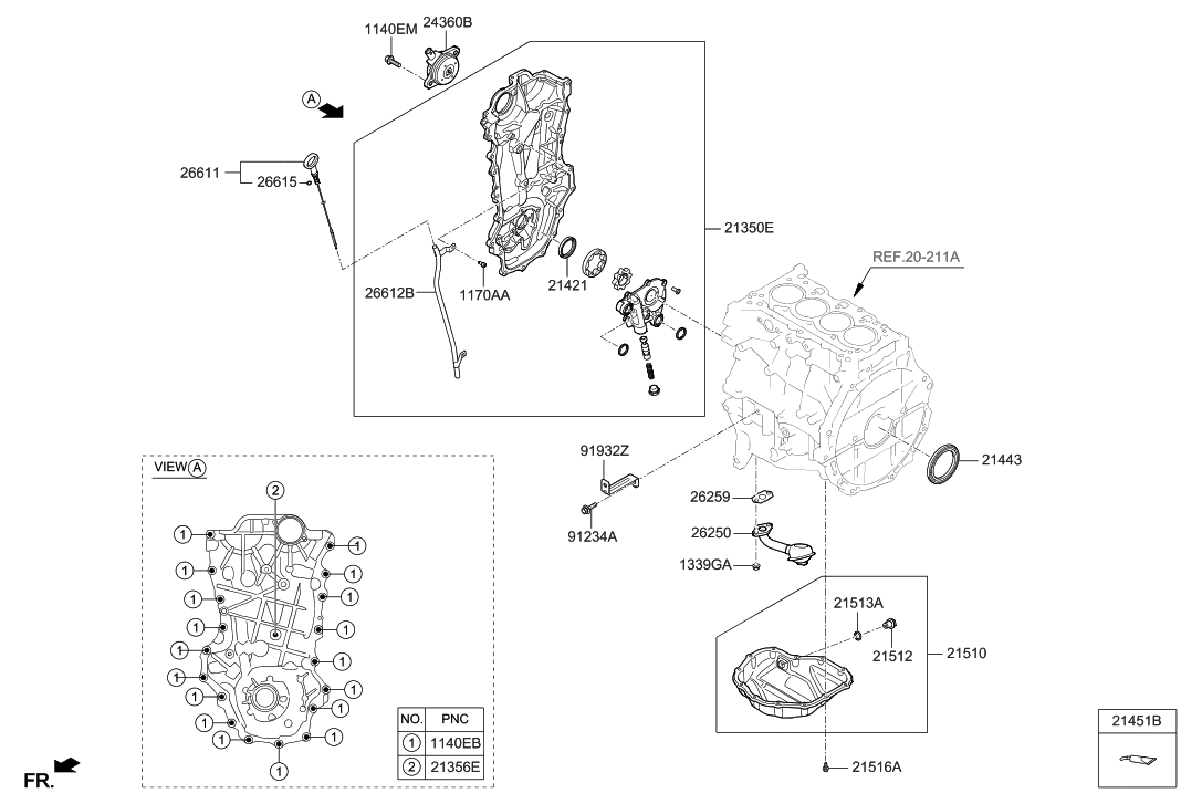 24357-03HA0 Genuine Hyundai Solenoid Assembly-Oil Control