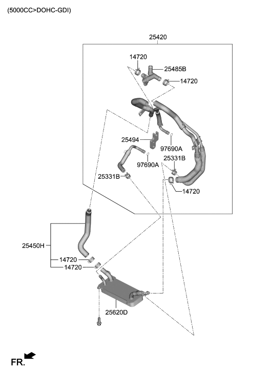 25485-D2000 - Genuine Hyundai CONNECTOR