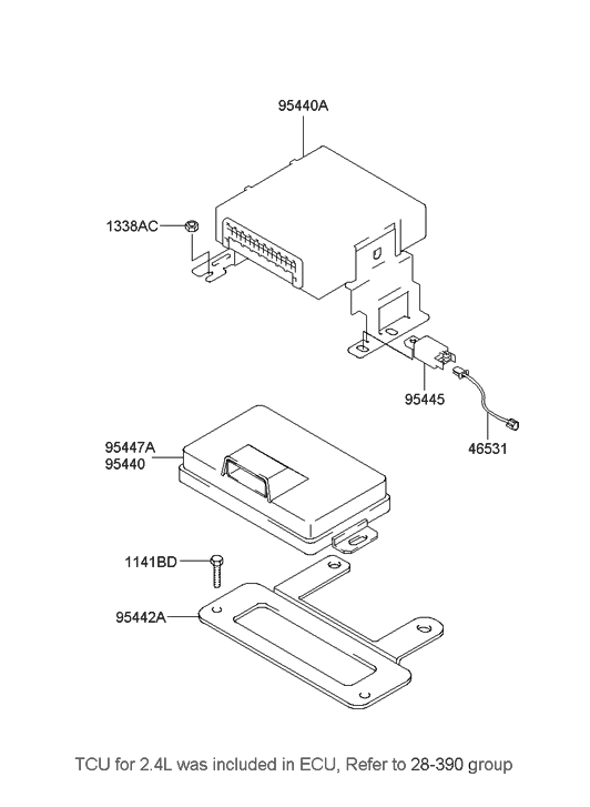 95440-39660 Genuine Hyundai Control Module-Automatic Transaxle