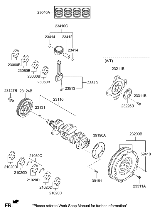 23121-03AA1 Genuine Hyundai Sprocket-Crankshaft
