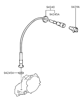 1994 Hyundai Accent Speedometer Cable - Hyundai Parts Deal