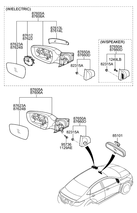 87610-1R260-CA Genuine Hyundai Part