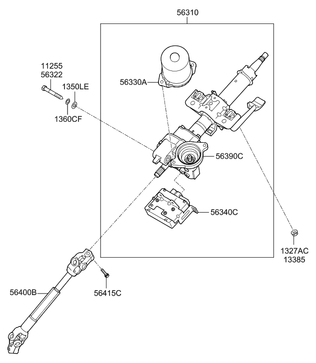 56340-1R500 - Genuine Hyundai CONTROLLER ASSEMBLY-MDPS