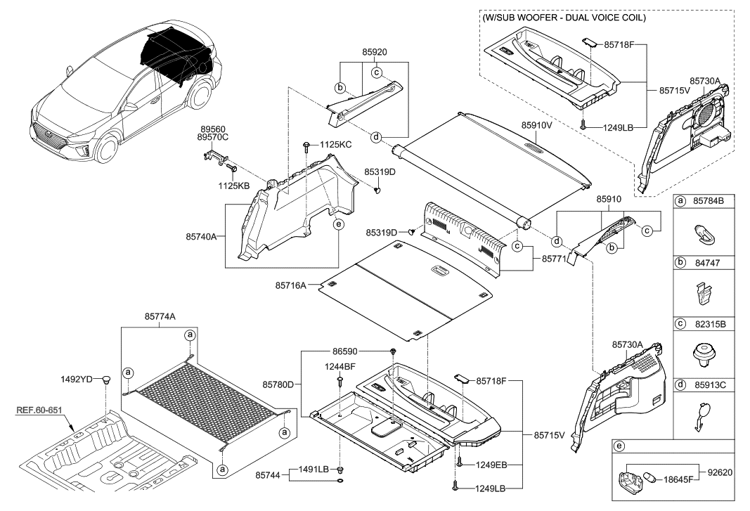 85740-G7000-T9Y Genuine Hyundai Trim Assembly-Luggage Side RH