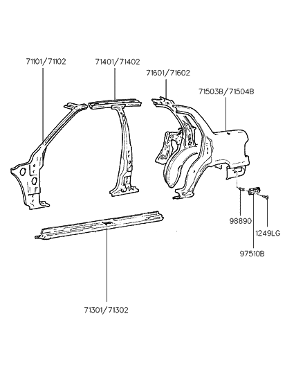 97510-28000 Genuine Hyundai Grille Assembly-Air Extractor
