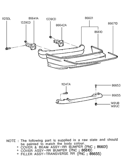86672-28000 Genuine Hyundai Moulding-Rear Bumper