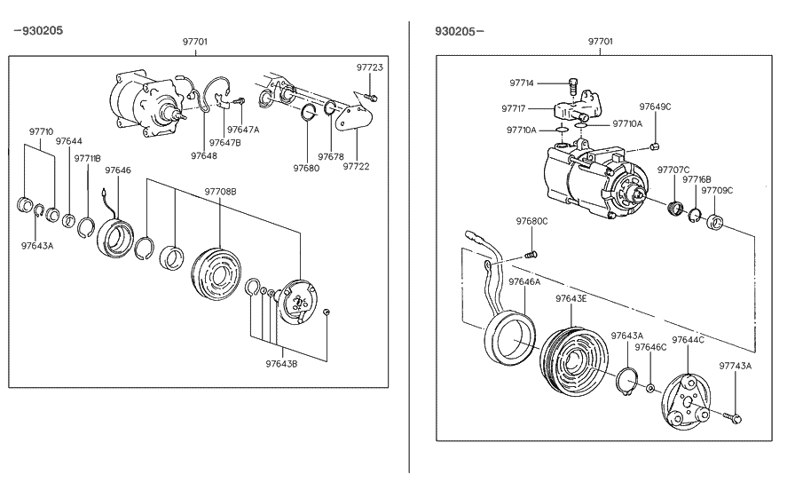 97644-28000 Genuine Hyundai Bearing-Shaft