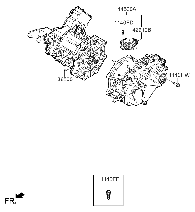 36500-0E550 Genuine Hyundai Traction Motor Assembly