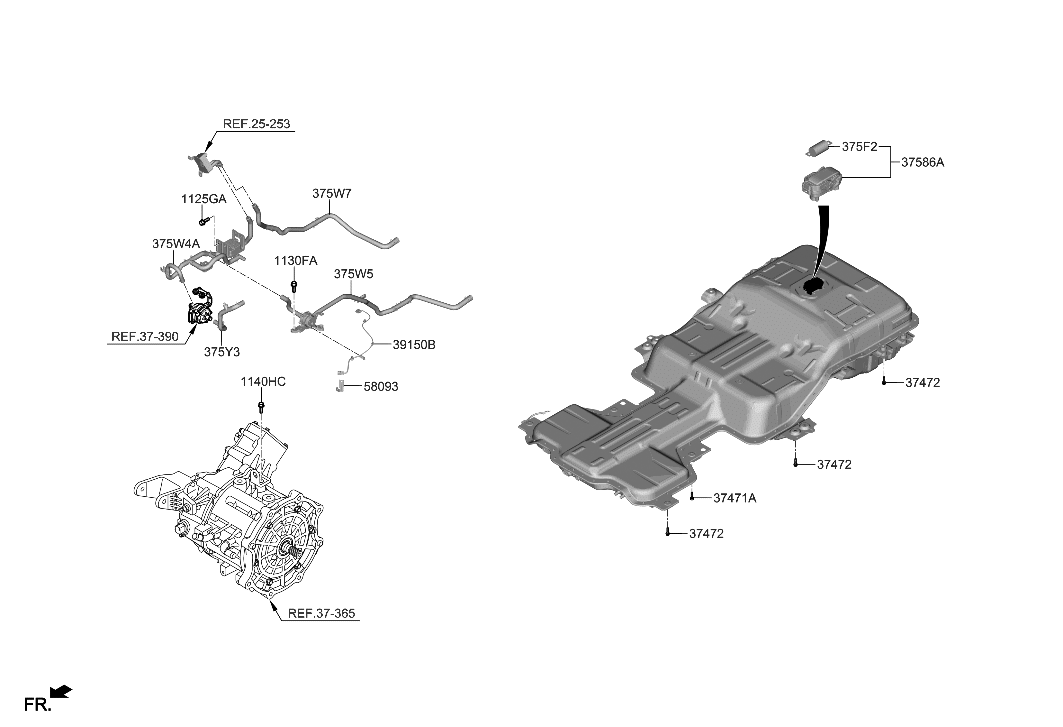 375V1-G7500 Genuine Hyundai Wire-Extension