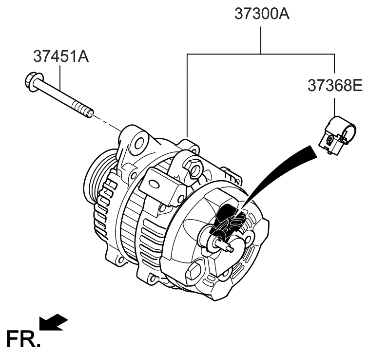 37300-3C200 - Genuine Hyundai GENERATOR ASSEMBLY