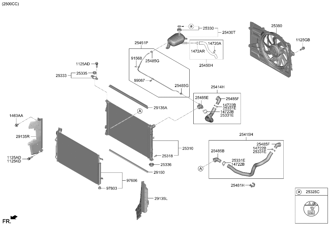 25415-L0600 Genuine Hyundai Hose Assembly-RADAATOR,LWR