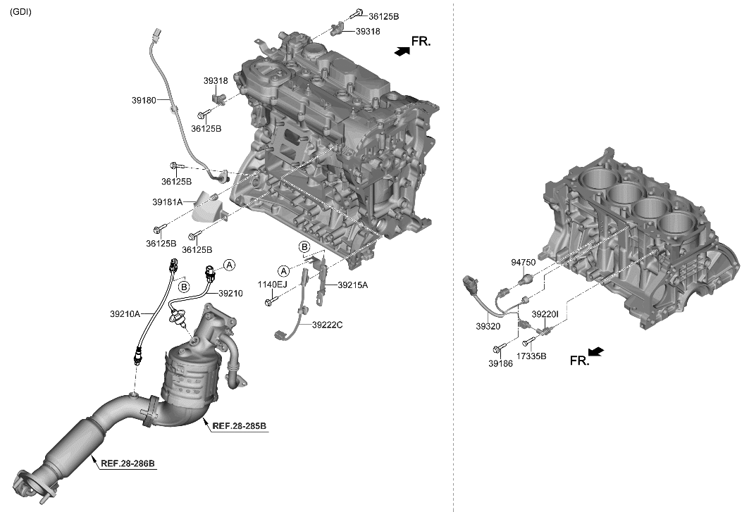 28411-2M400 Genuine Hyundai BRKT-EGR EXT. Wire