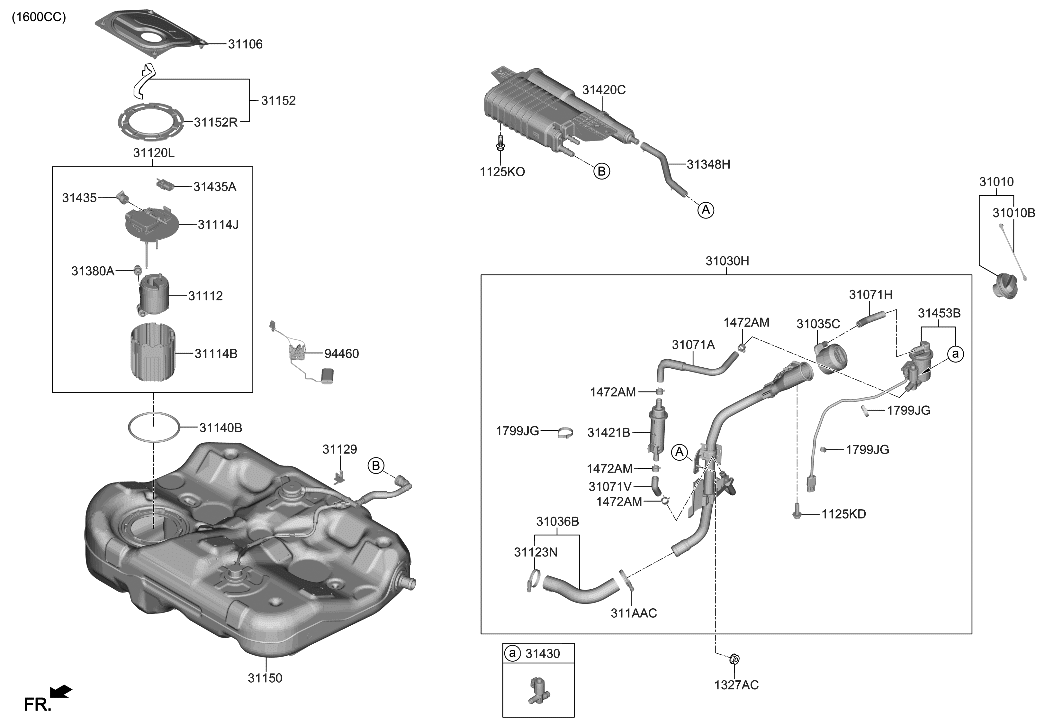 31450-L1000 Genuine Hyundai Air Filter Assembly