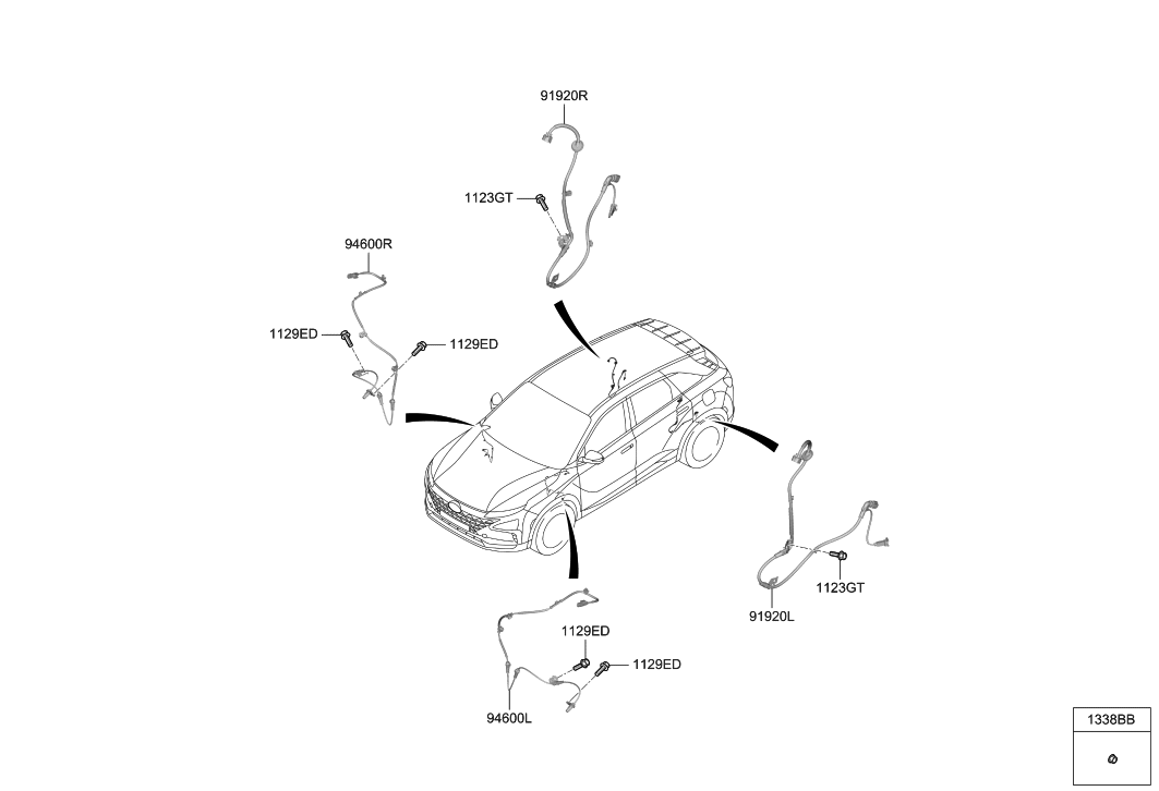 58930-M5000 Genuine Hyundai Sensor Assembly-Wheel Speed,LH