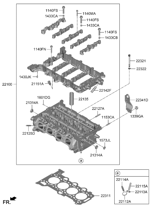 22112-2M000 Genuine Hyundai Seat-Intake Valve