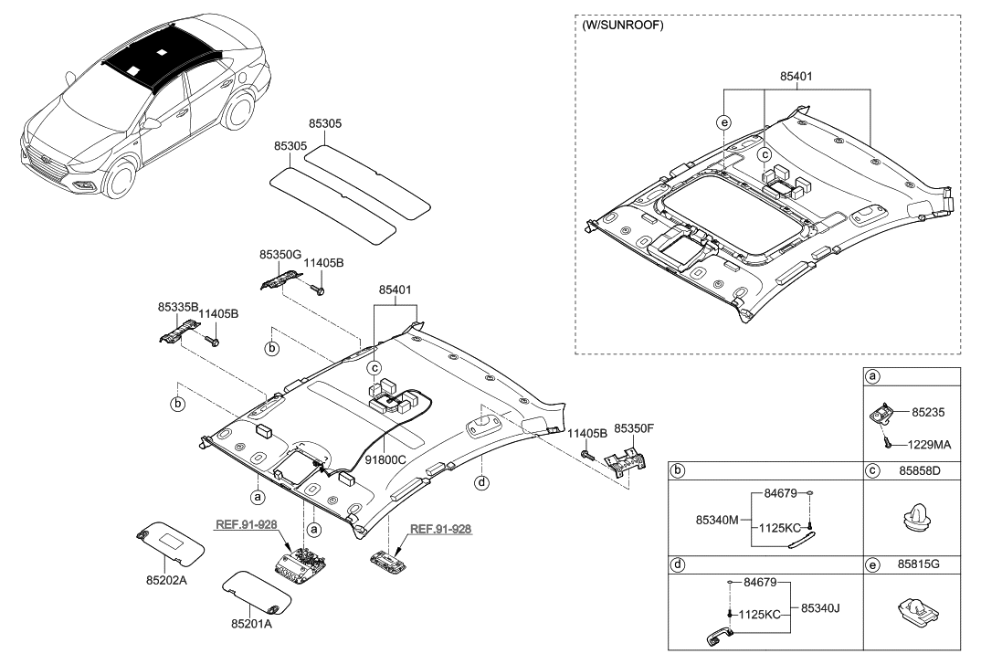 85418-A9000 Genuine Hyundai Clip-Trim Mounting