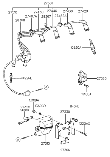 27325-22060 Genuine Hyundai Condenser Assembly-Ignition Coil
