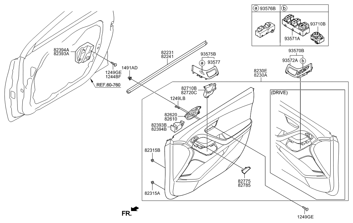 2015 Hyundai Elantra US Alabama made Front Door Trim