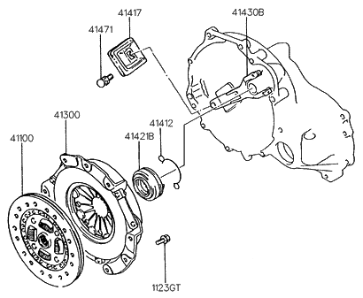 41300-37300 Genuine Hyundai Cover Assembly-Clutch