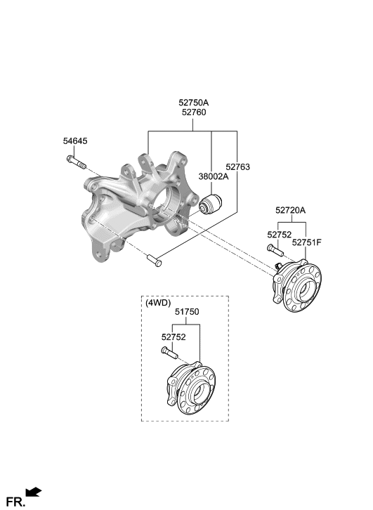 52720-S1000 - Genuine Hyundai BEARING-REAR WHEEL