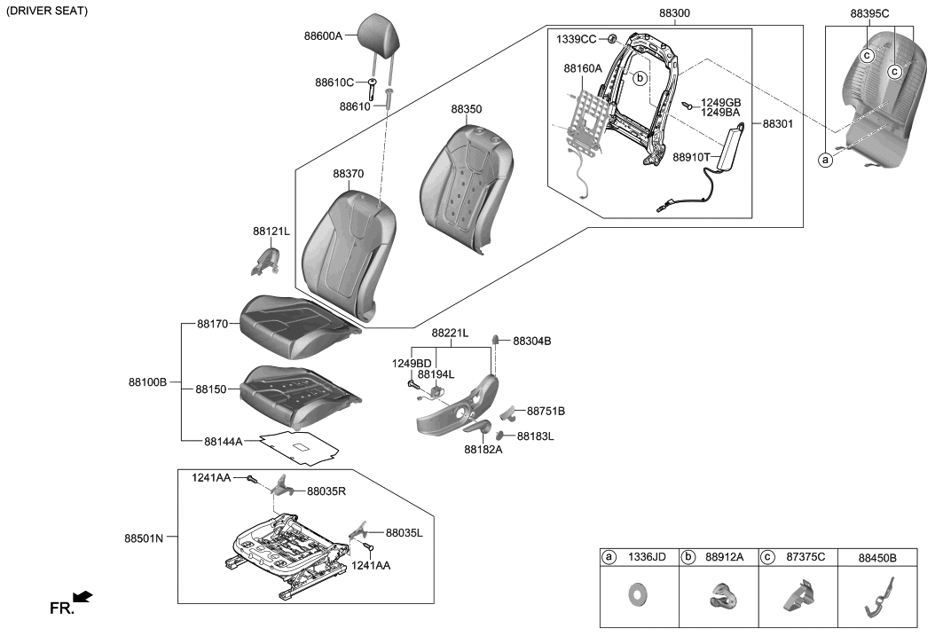 88192-J3110-NNB Genuine Hyundai Shield Cover-FR Seat OTR,LH