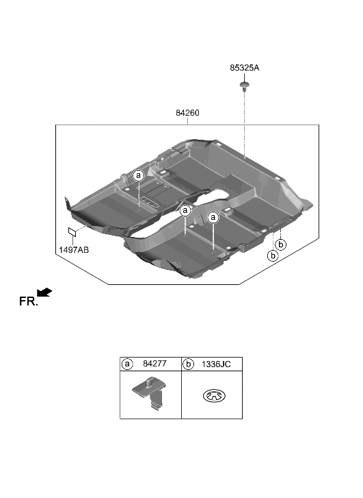 85325-21000-NNB Genuine Hyundai Plug-Trim Mounting