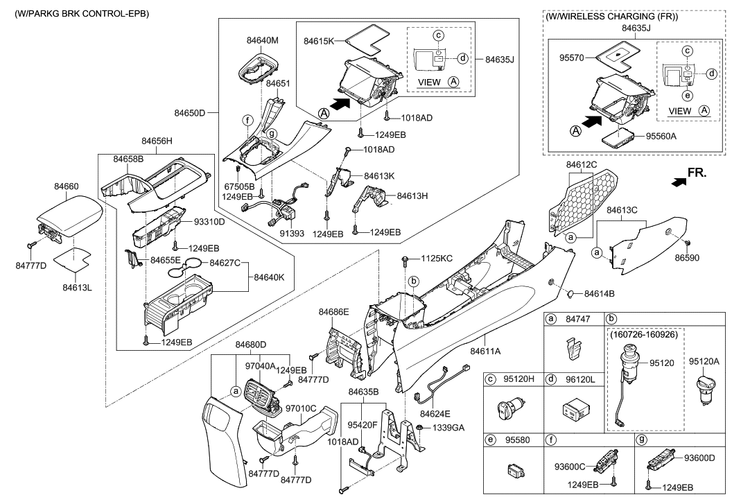 93300-G4230-PMP Genuine Hyundai Switch-Console Driver Side